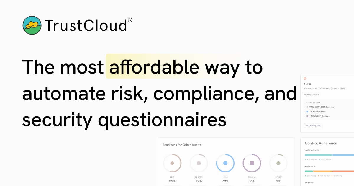 TrustCloud Pricing - affordable way to upgrade security to a profit center